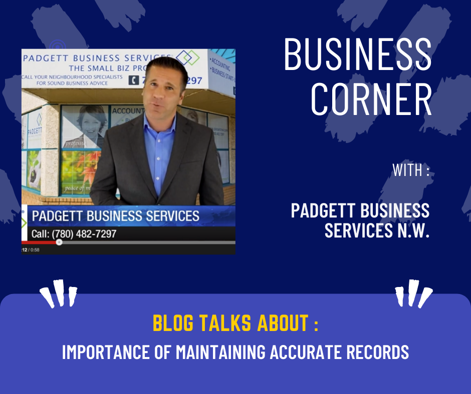 Maintaining Accurate Records - Edmonton Accountant Maintaining Accurate Records - Edmonton Accountant